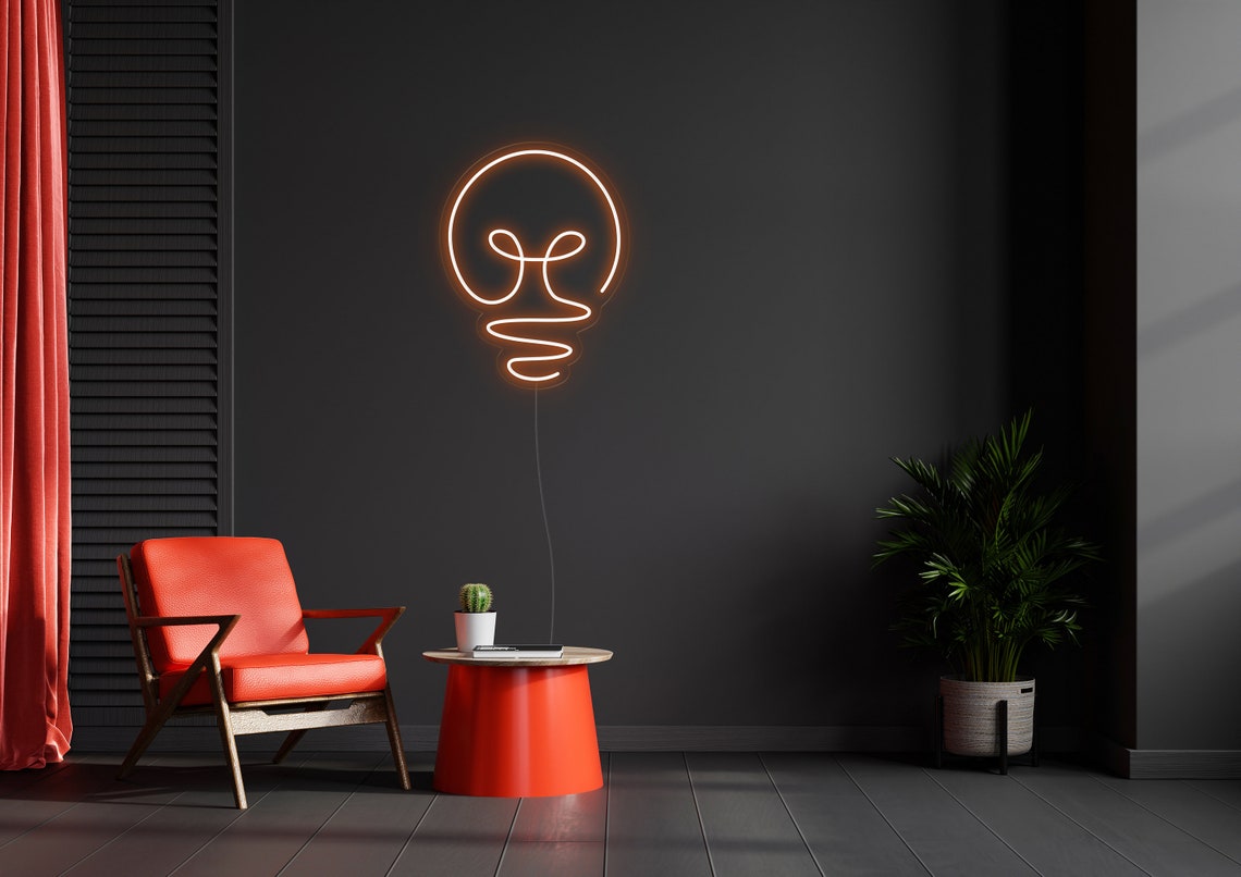 Light Bulb Sign LED Neon Sign Wall Decor Wall Sign Light | Etsy