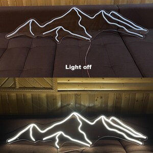 Mountains Neon Sign - LED Neon Sign, Wall Decor, Wall Sign, Mountain ...