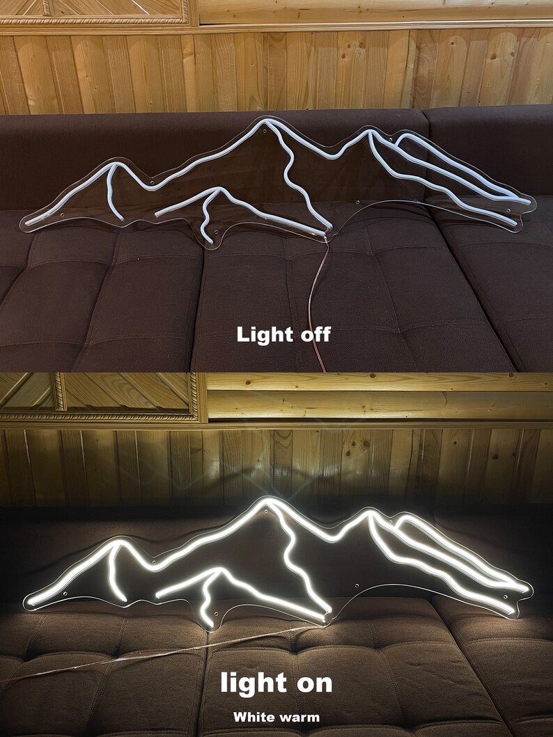 Mountains Neon Sign - LED Neon Sign, Wall Decor, Wall Sign, Mountain ...