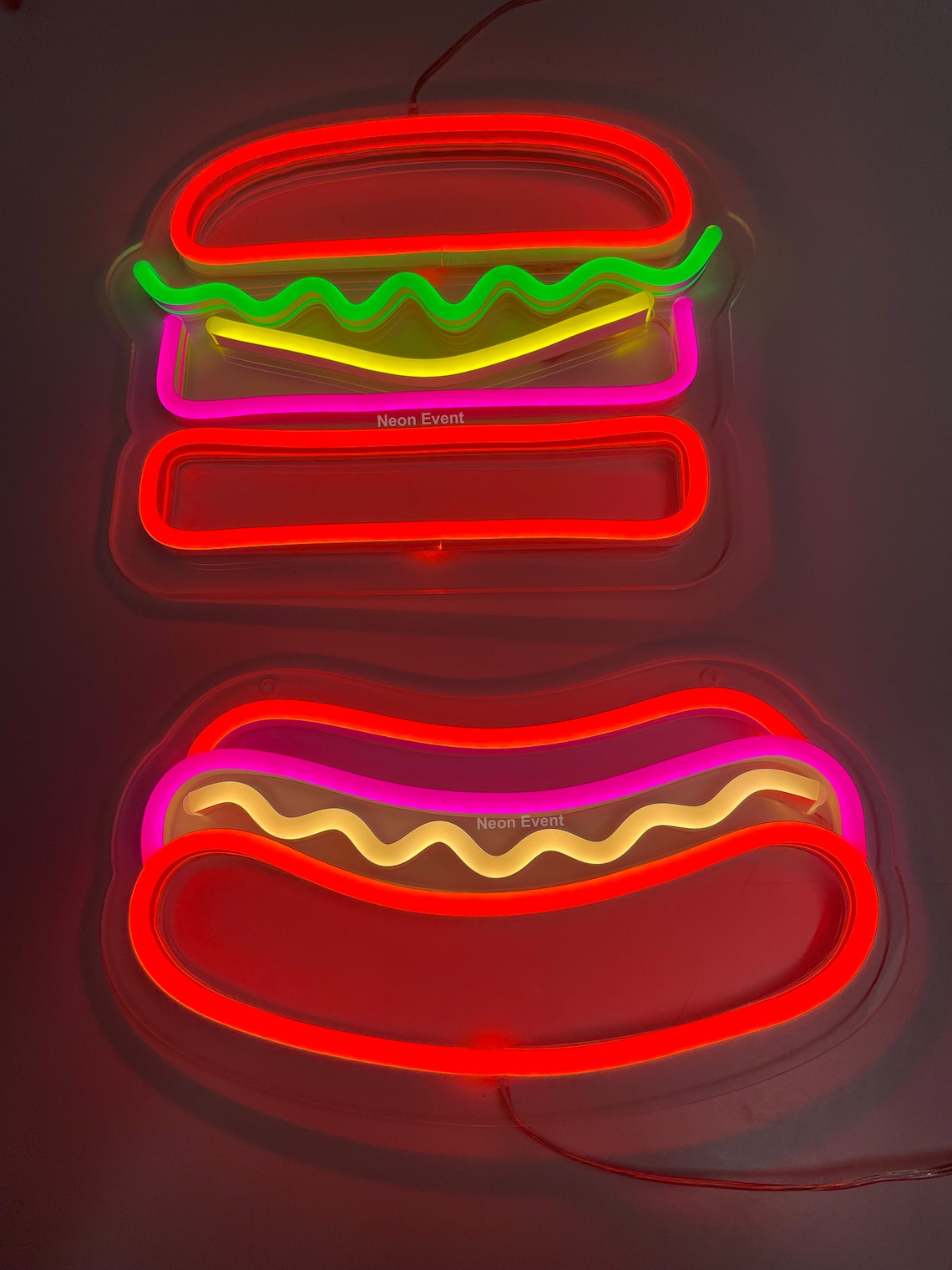 Hot Dog Led Neon Sign - Food Neon Sign, Neon Bar Sign, Wall Decor, Wall ...