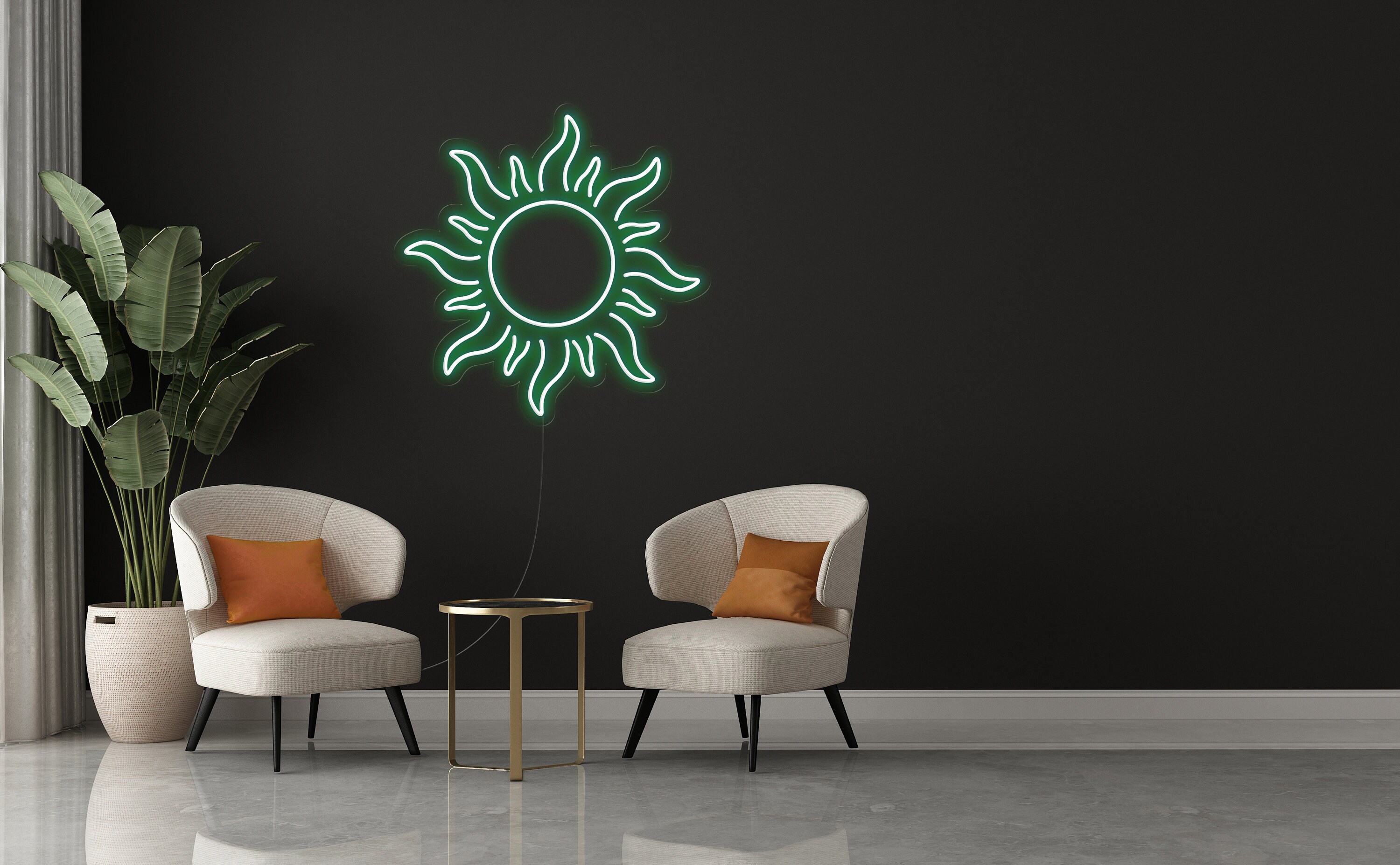 Sun Neon Sign - LED Neon Sign, Wall Decor, Wall Sign, Sunset Led Sign ...