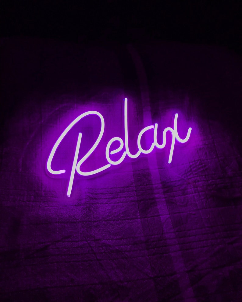 Relax neon sign relax led sign relax led light led sign | Etsy