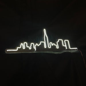 City Neon Sign - LED Neon Sign, Wall Decor, Wall Sign, City Led Sign ...