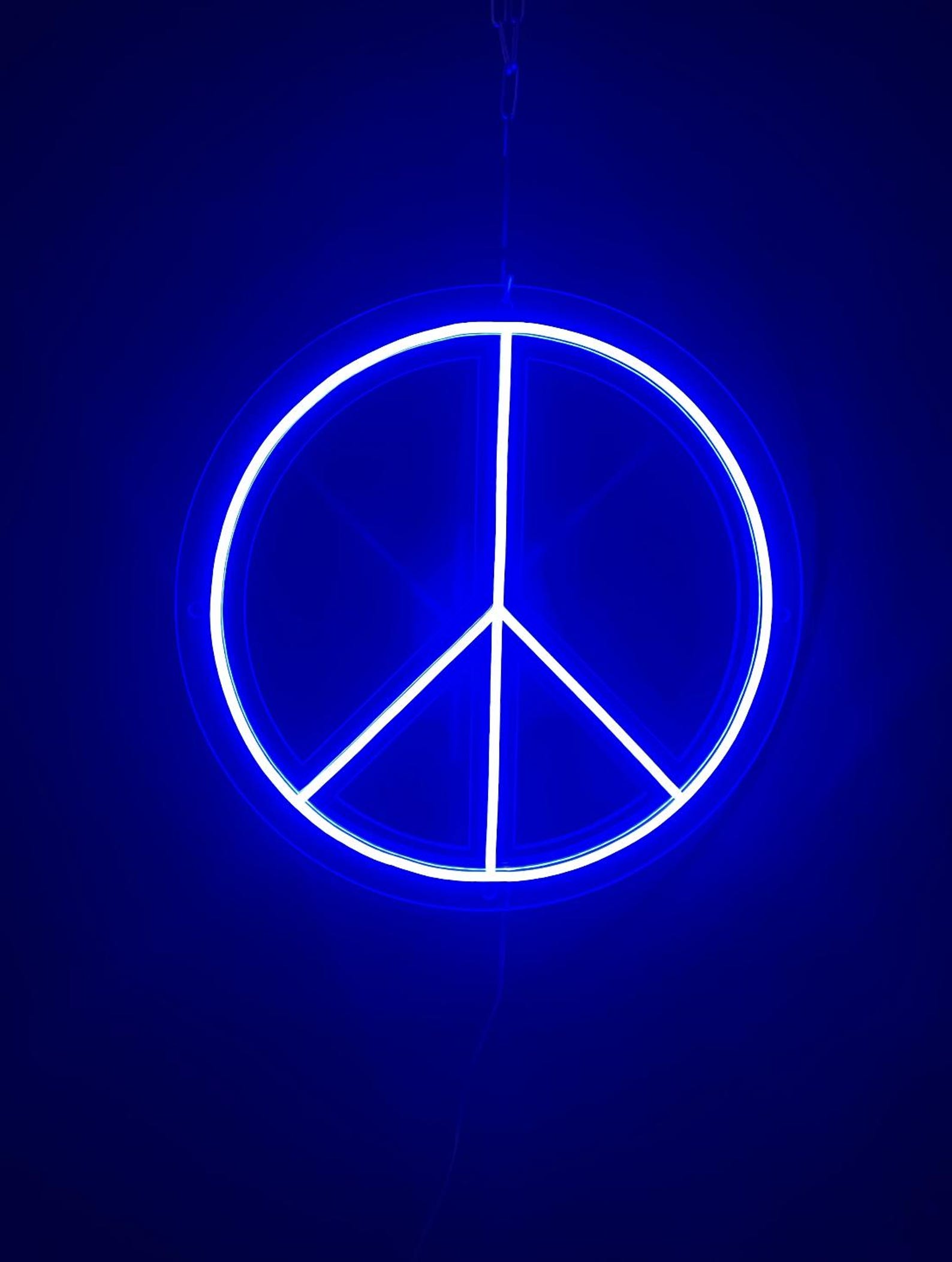 Peace Neon Sign - Peace Icon LED Neon Sign, Gift for Him, Gift for Him ...