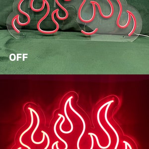 Fire Neon Sign - LED Neon Sign, Fire Neon Light, Hot Neon Sign ...