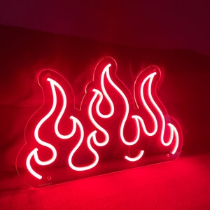 Fire Neon Sign - LED Neon Sign, Fire Neon Light, Hot Neon Sign ...