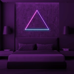 Triangle Neon Sign - LED Neon Sign, Wall Decor, Wall Sign, Led Sign ...