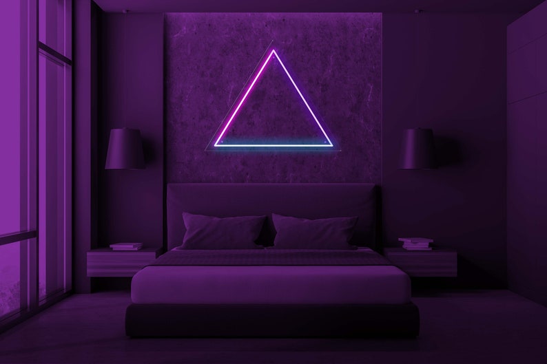 Triangle Neon Sign LED Neon Sign Wall Decor Wall Sign Led - Etsy