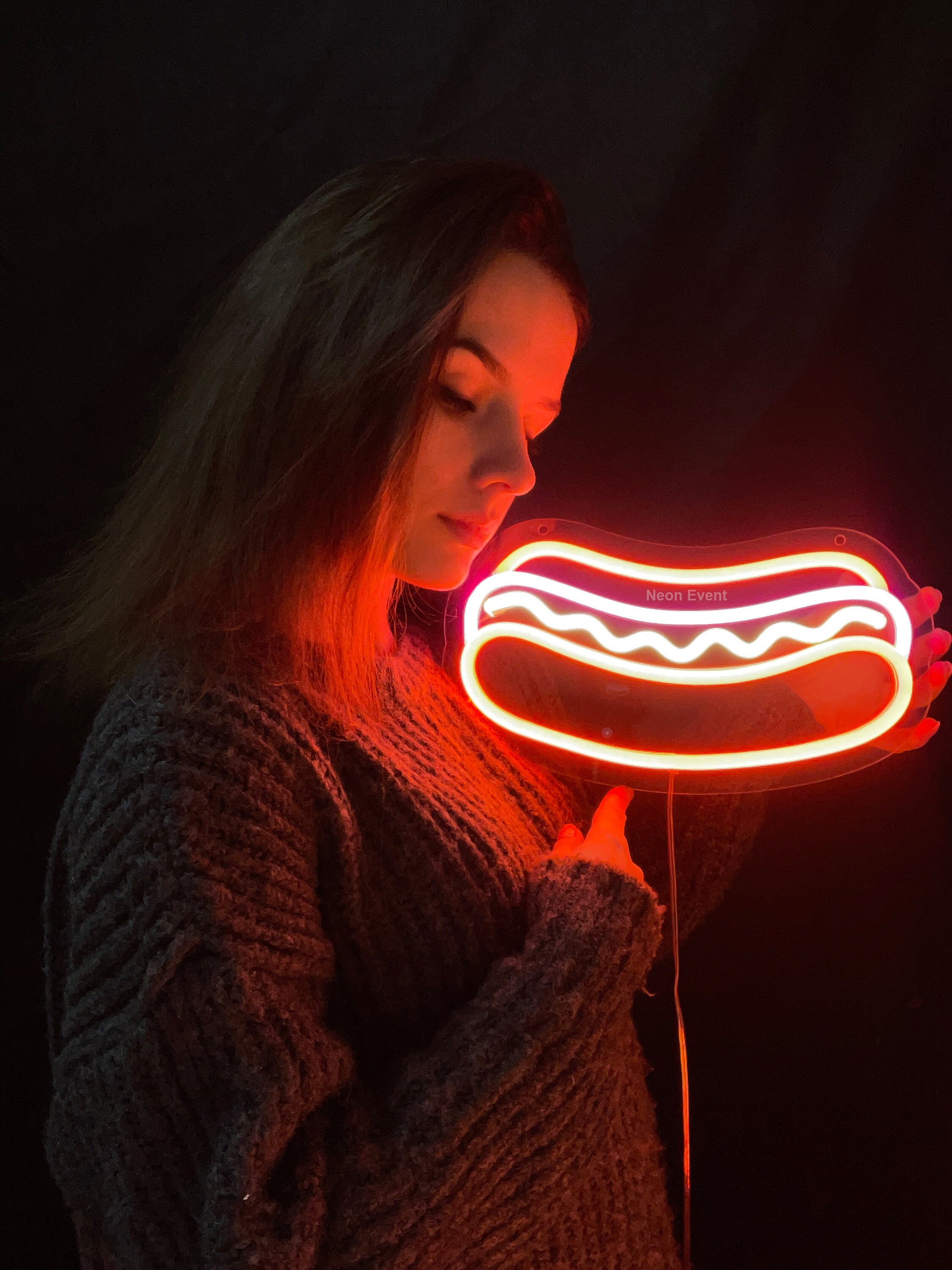 Hot Dog Led Neon Sign Food Neon Sign Neon Bar Sign Wall - Etsy