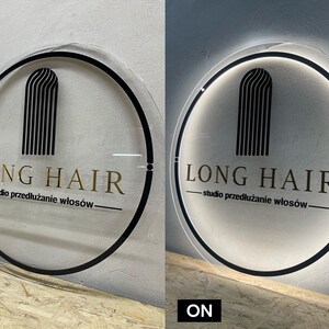 Acrylic Round Logo Sign - Office Wall Sign, Busines Sign, Round ...