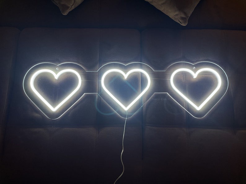 Heart Neon Sign Hearts Neon Light, Love Neon Sign, Love Led Sign, Girl ...