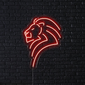 Lion Neon Sign, Animal Neon Light Kids Room Decor, Nature Led Sign ...