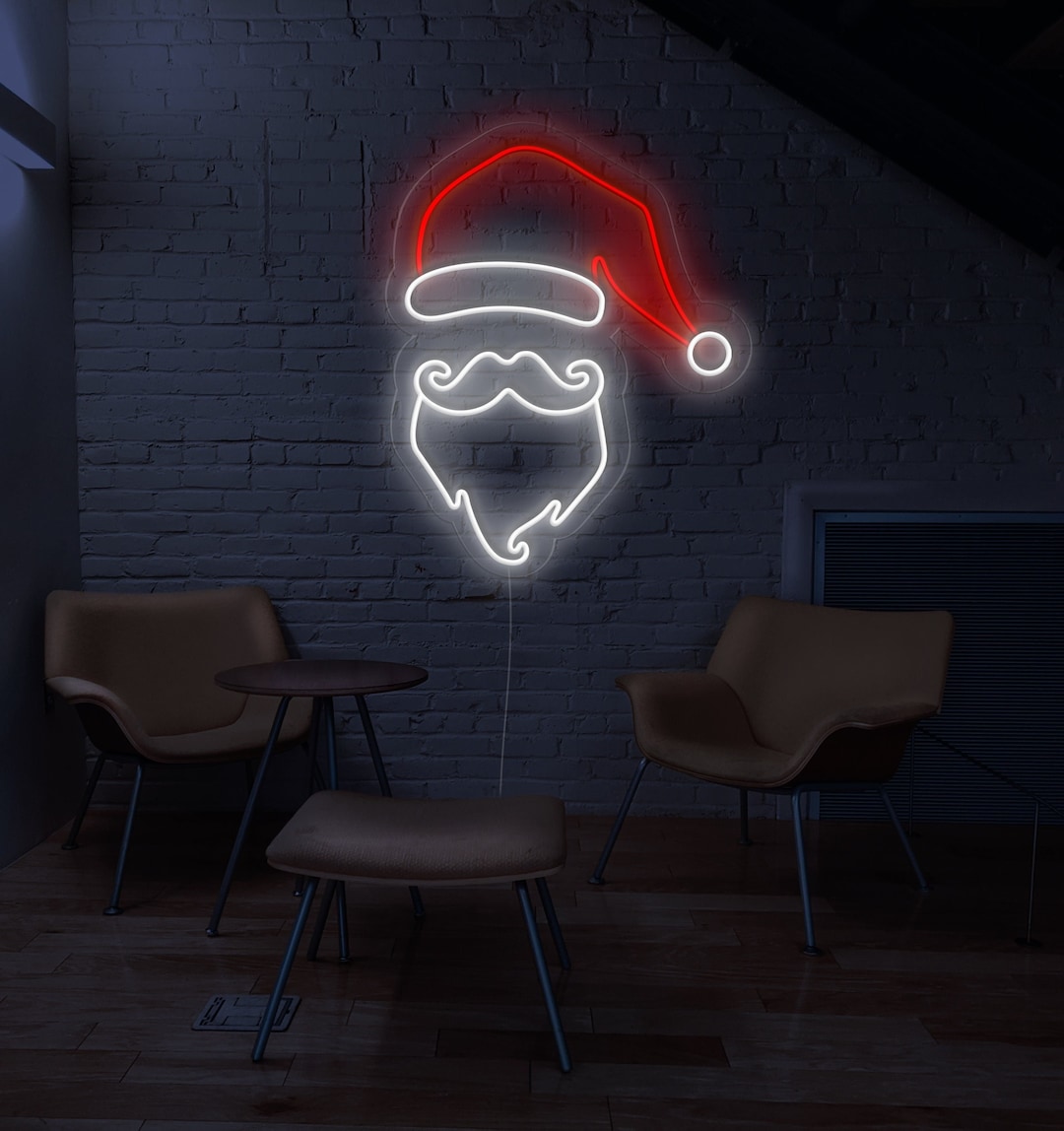 Santa Claus Neon Sign, Christmas Decor, Christmas Neon Lights, Neon ...