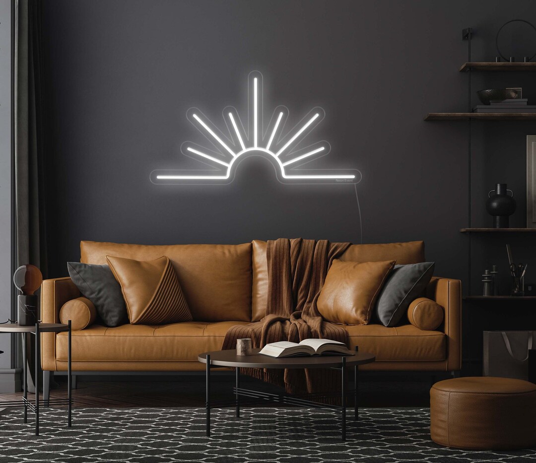 Sun Neon Sign - LED Neon Sign, Wall Decor, Wall Sign, Sunset Led Sign ...