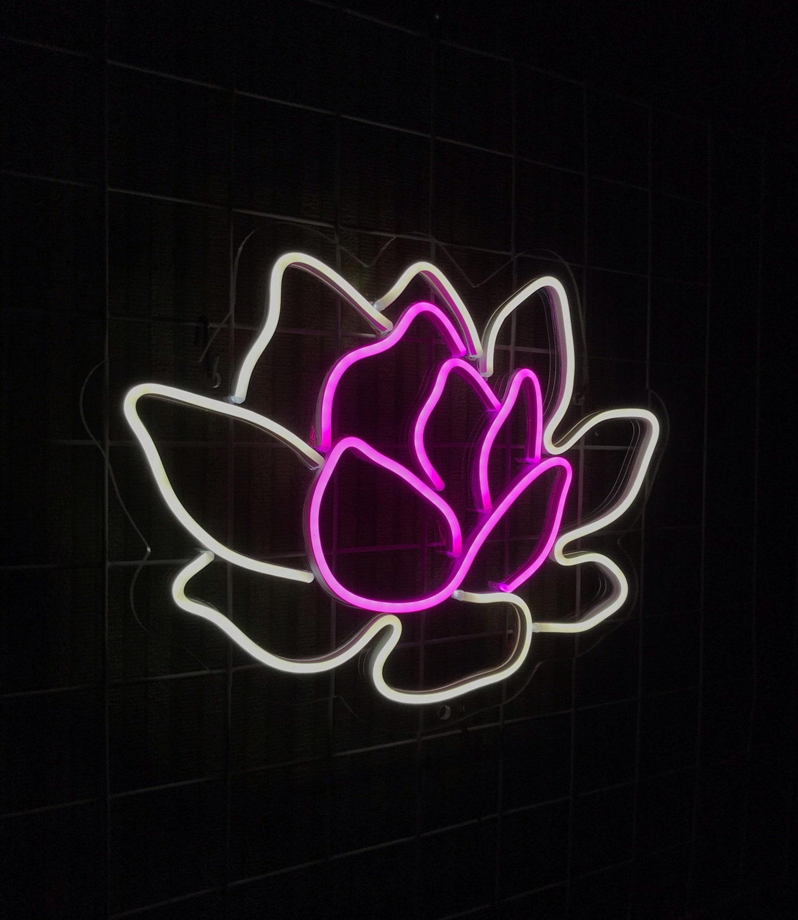 Lotus Neon Sign Neon Sign Light Lotus Flower Flower Neon - Etsy