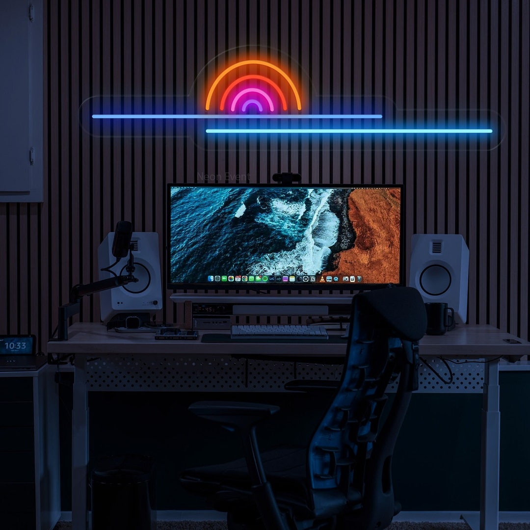 Sun Neon Sign Sunset Led Sign, Sunrise Neon Sign, Sea Waves Neon Sign ...