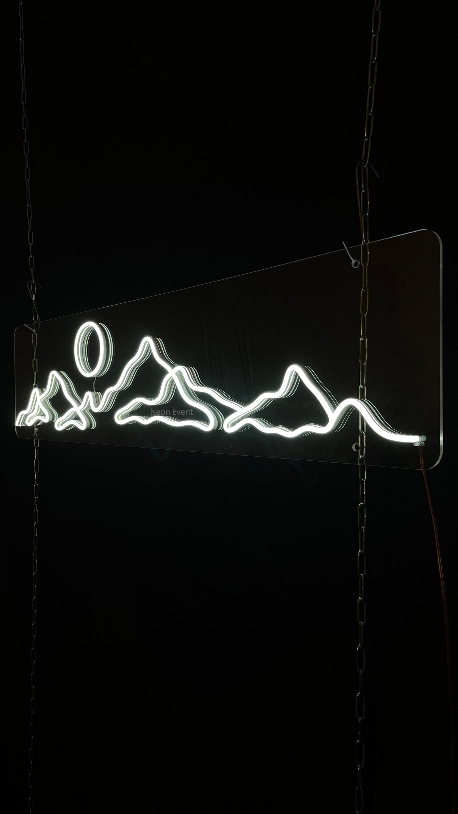 Mountains Neon Sign - LED Neon Sign, Wall Decor, Wall Sign, Mountain ...