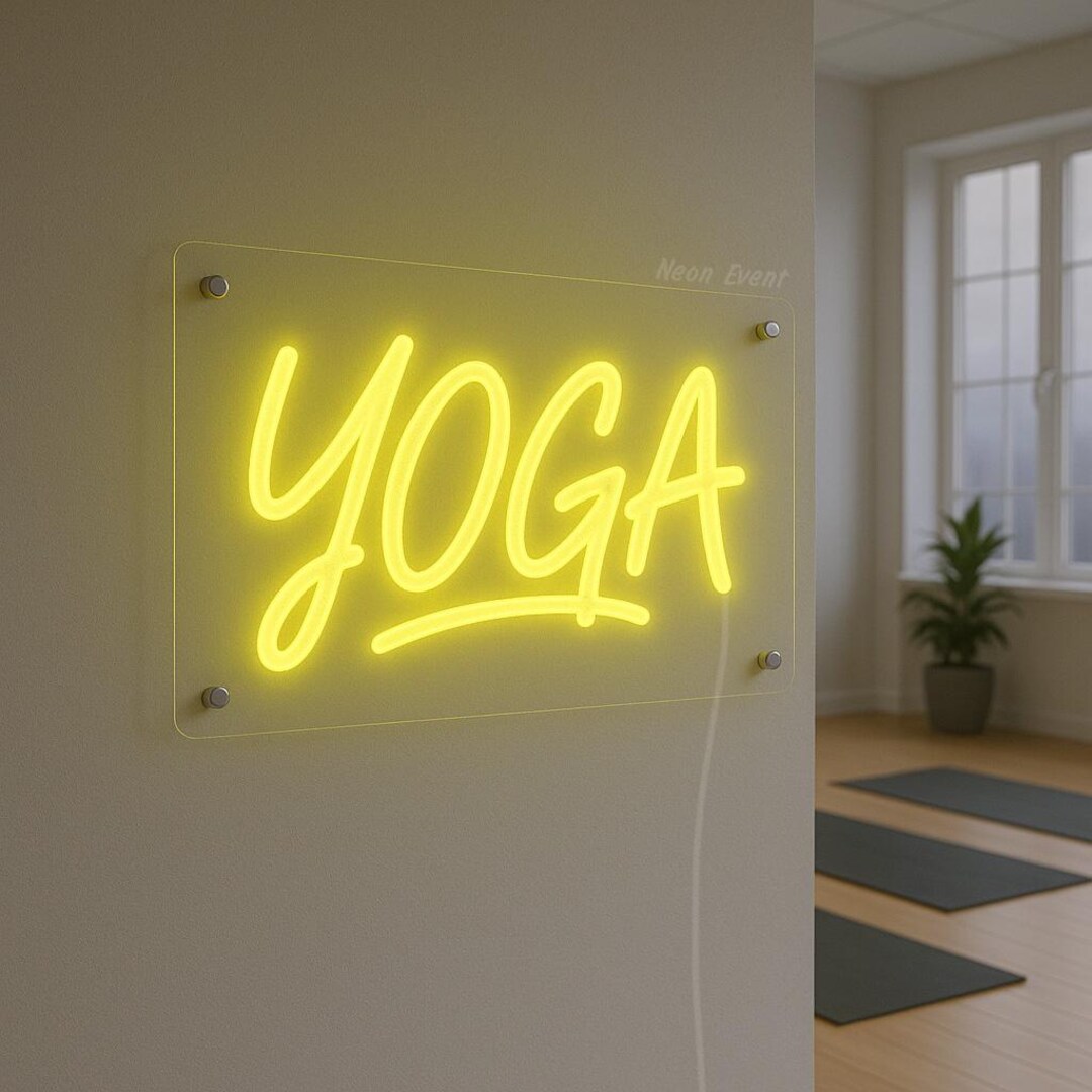 YOGA Neon Sign, Sport Neon Sign, Fitness Neon Sign, Fit Neon Sign ...