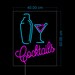 Coctail Neon Sign, Neon Decoration for Cafes, Home Neon Sign, Wall ...