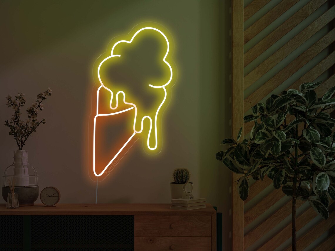 Ice Cream Neon Sign Neon Decoration for Cafes Home Neon - Etsy