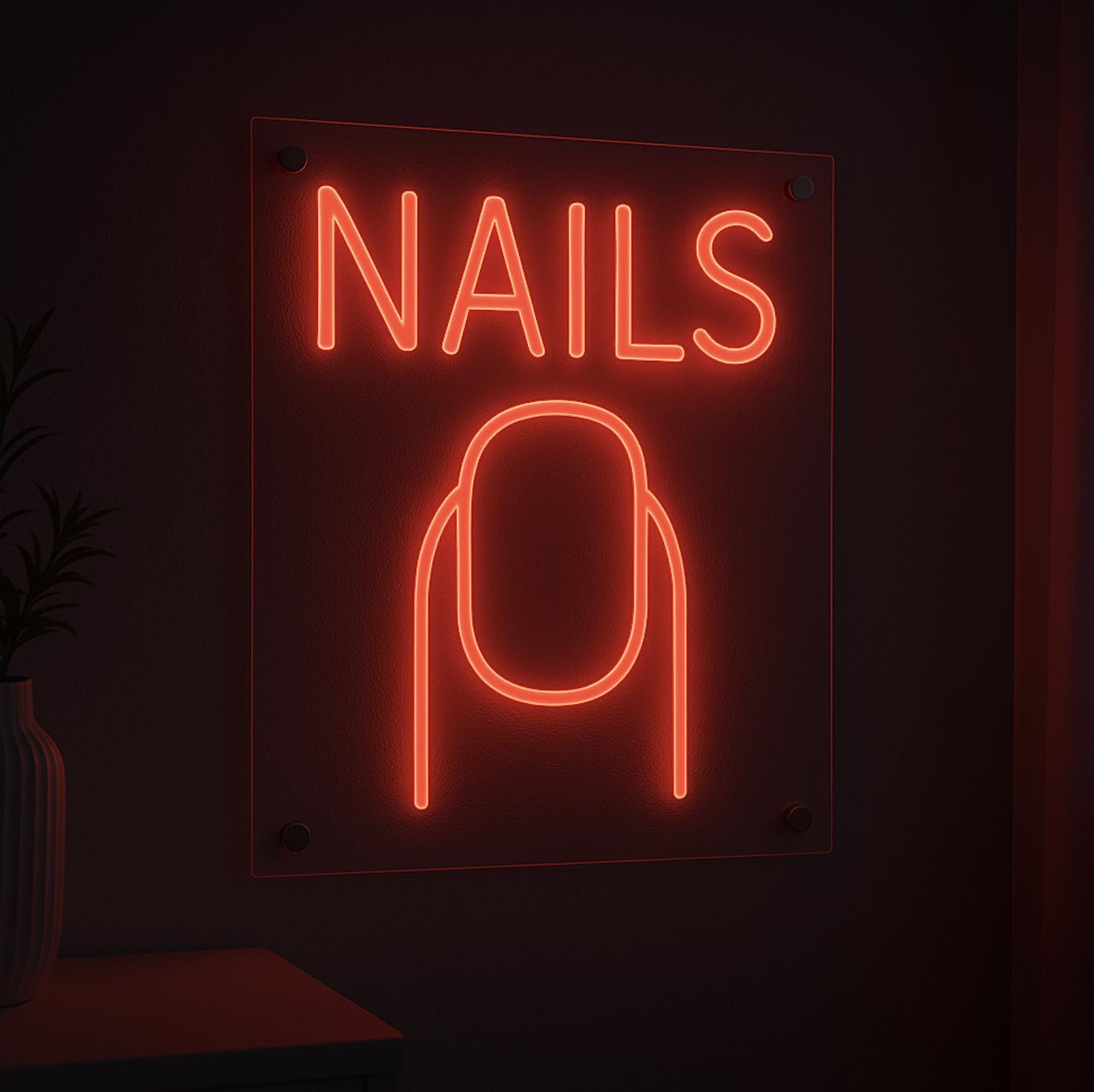 NAILS Neon Sign, NAIL Neon Light, Beauty Neon Sign, Manicure Led Sign ...