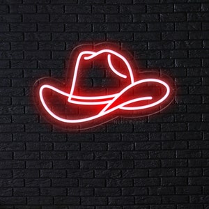 Cowboy Hat Neon Sign | Cowboy Neon Sign, Hat Neon Sign, West Neon ...