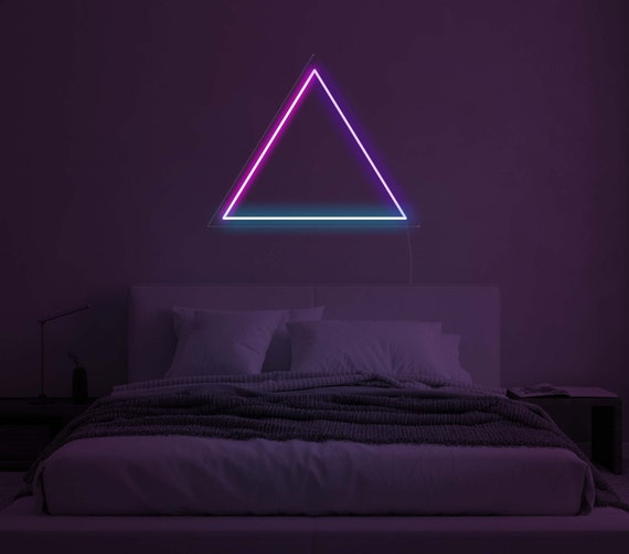 Triangle Neon Sign LED Neon Sign Wall Decor Wall Sign Led | Etsy