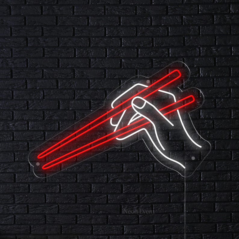 Sushi Neon Sign, Food Neon Sign, Sushi Roll Neon, Sushi Stick Neon Sign ...