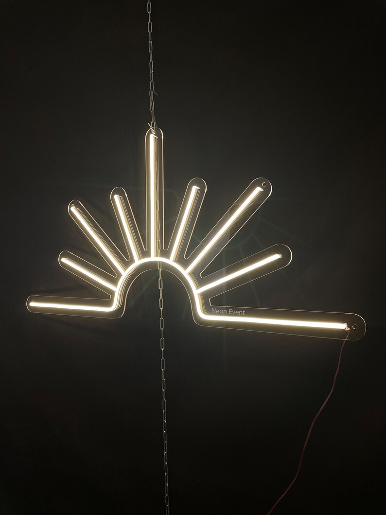 Sun Neon Sign - LED Neon Sign, Wall Decor, Wall Sign, Sunset Led Sign ...