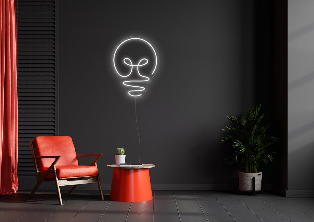 Light Bulb Sign LED Neon Sign Wall Decor Wall Sign Light - Etsy
