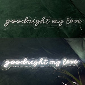 Goodnight My Love, Love Neon Sign, Night Neon Sign, Custom Neon Sign ...