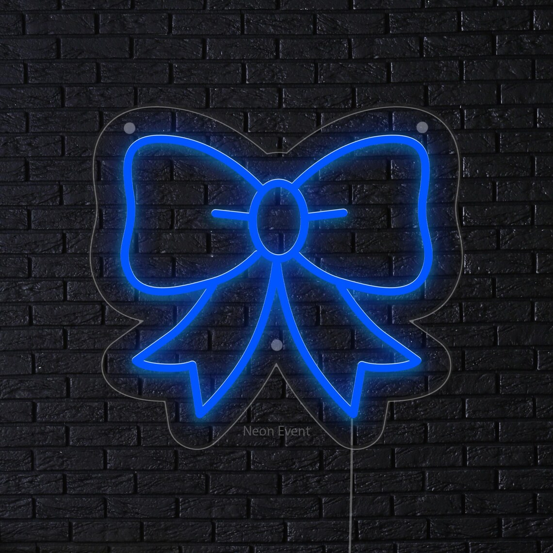 Bow Neon Sign, Cute Bow Sign, Сhristmas Bow for Your Home, New Year ...