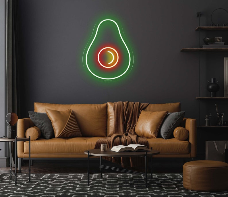 Avocado Neon Sign Avocado Led Sign Neon Home Sign Wall - Etsy