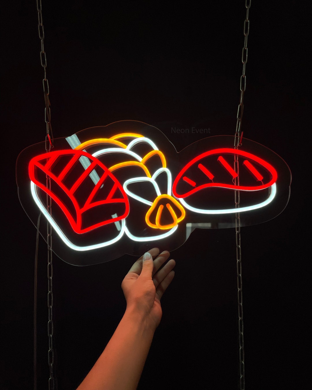 Sushi Neon Sign - LED Neon Sign, Wall Decor, Wall Sign, Food Led Neon ...