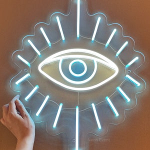 Eye Neon Sign - LED Neon Sign, Wall Decor, Wall Sign, Eyes Led Sign ...