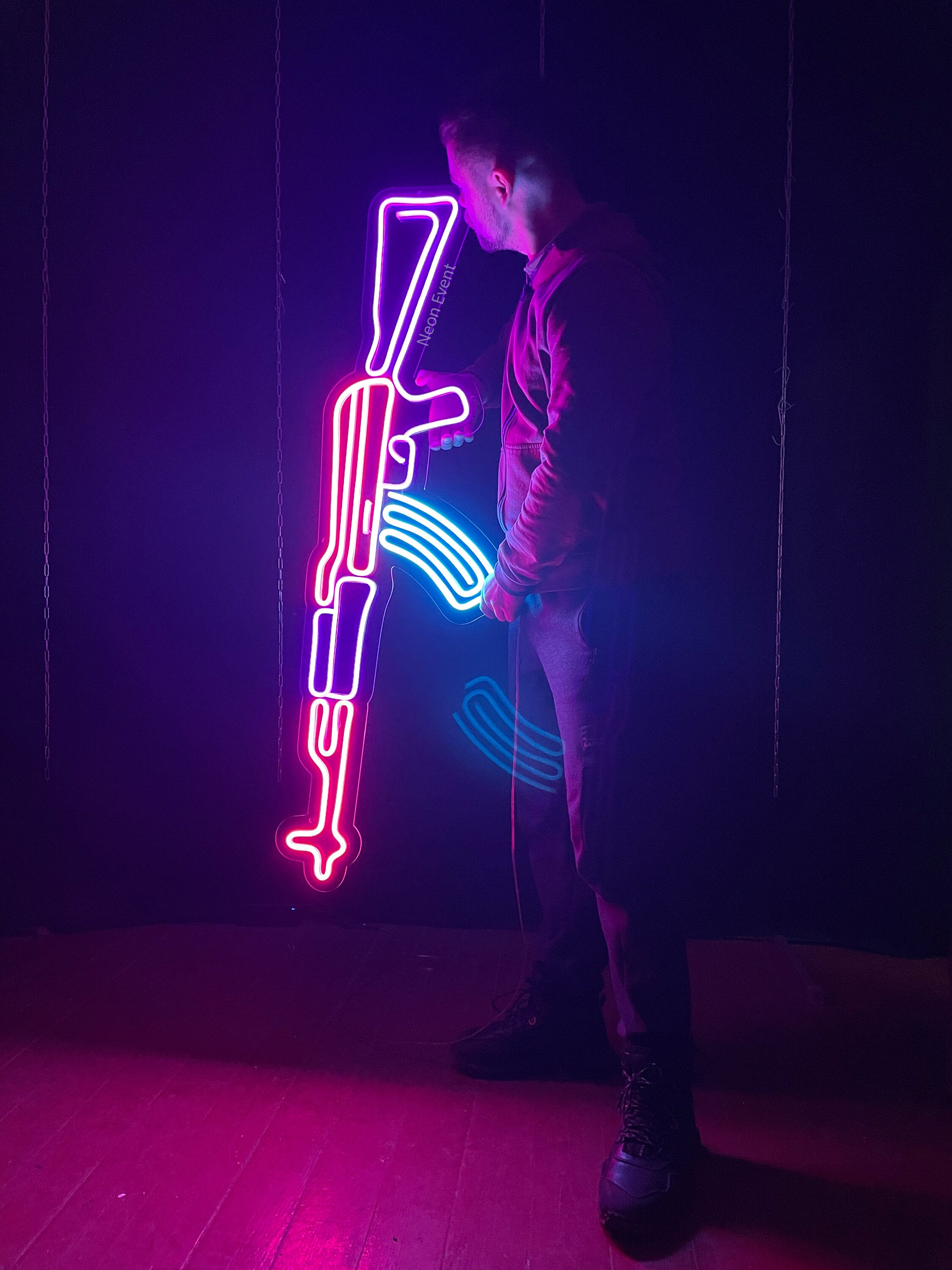Gun Led Neon Sign Pistol Neon Sign Ak-47 Neon Sign Party - Etsy Singapore