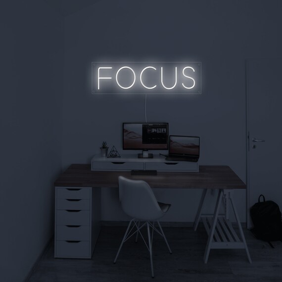 Focus Neon Sign Neon Sign Bedroom Wall Decor Led Neon Sign | Etsy