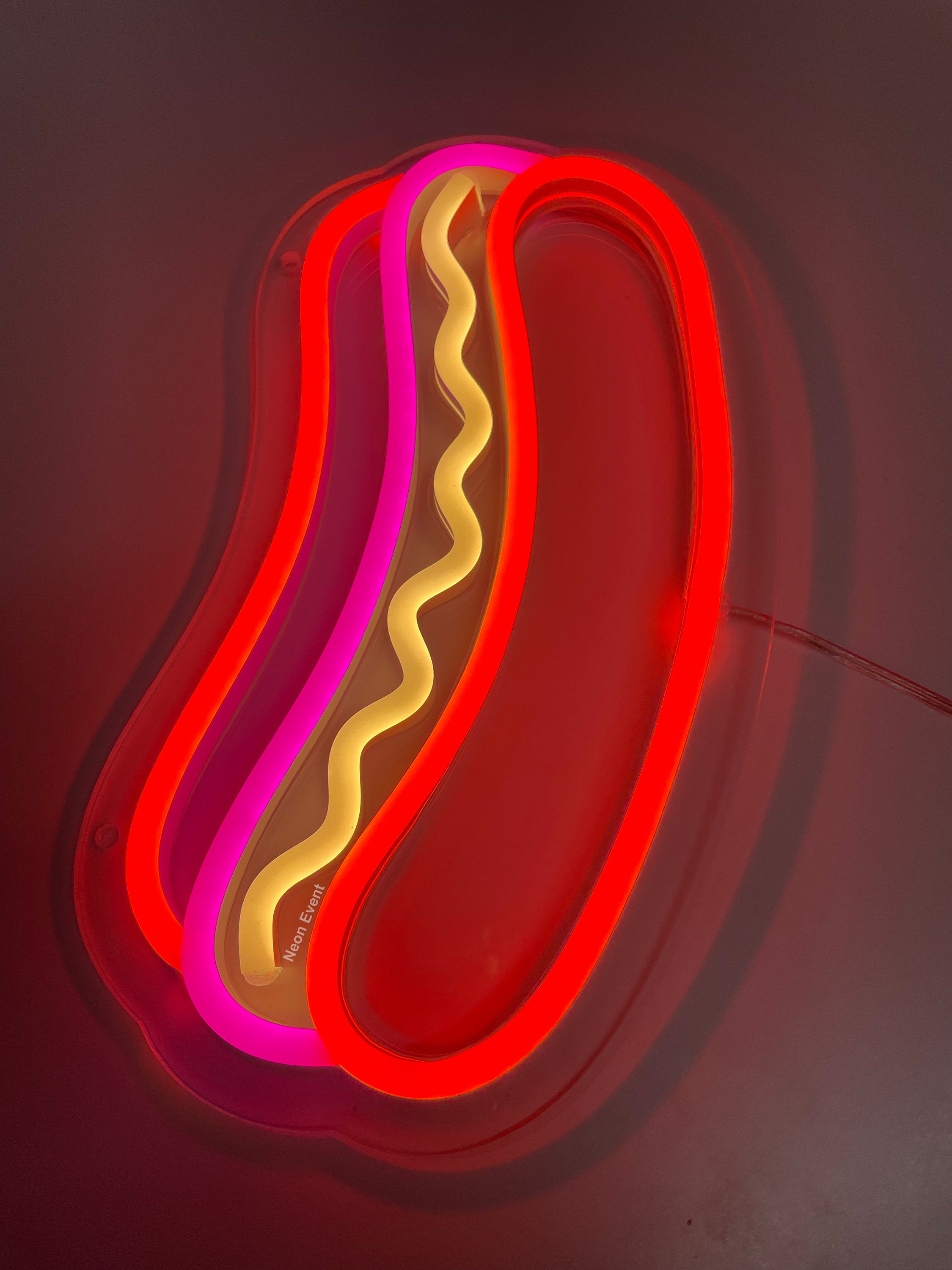Hot Dog Led Neon Sign - Food Neon Sign, Neon Bar Sign, Wall Decor, Wall ...