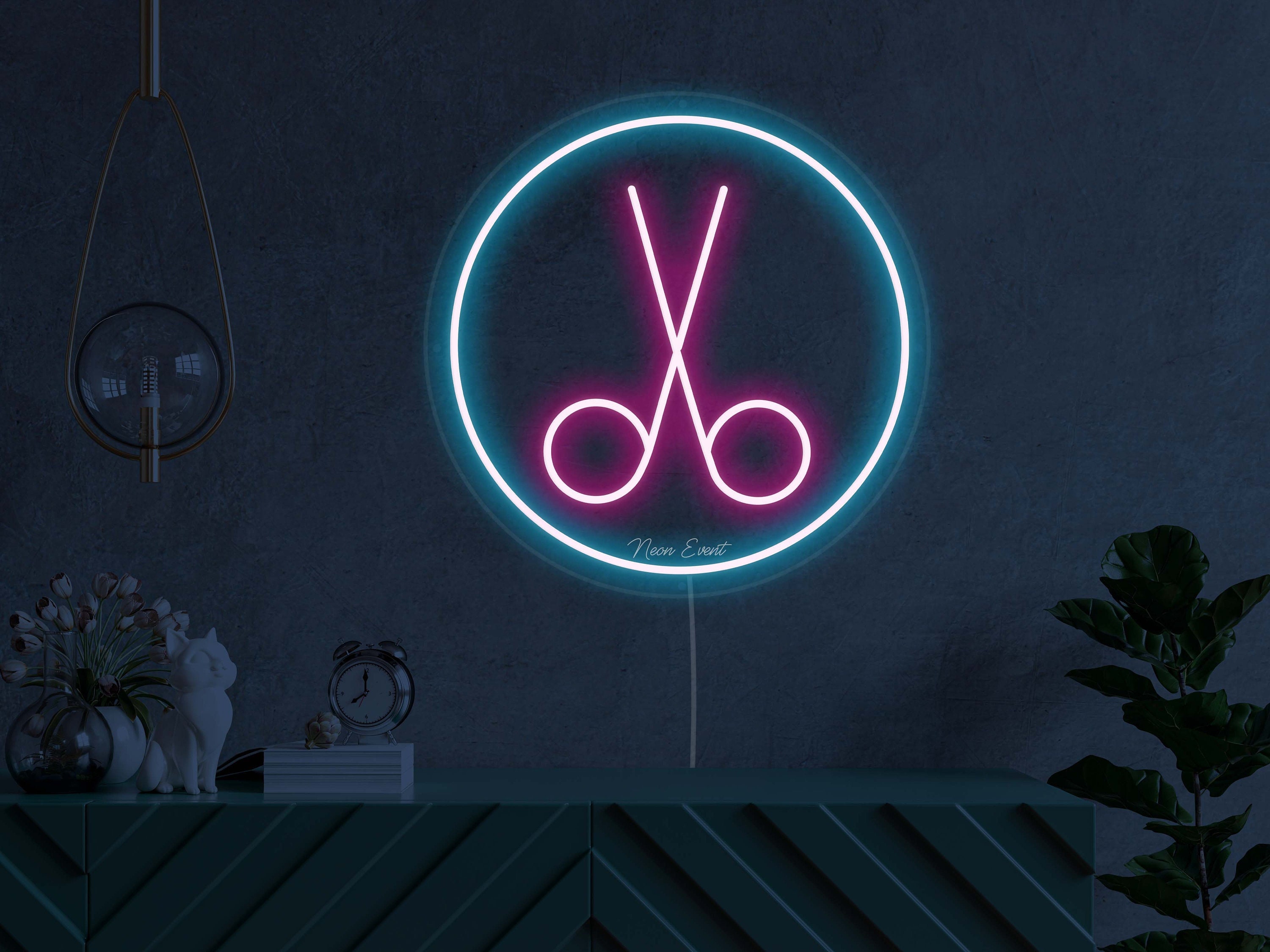 Scissors Neon Sign Barbershop Neon Sign Beauty Sign Hair - Etsy