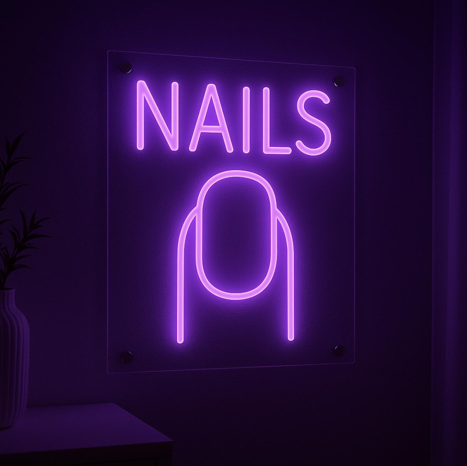 NAILS Neon Sign, NAIL Neon Light, Beauty Neon Sign, Manicure Led Sign ...