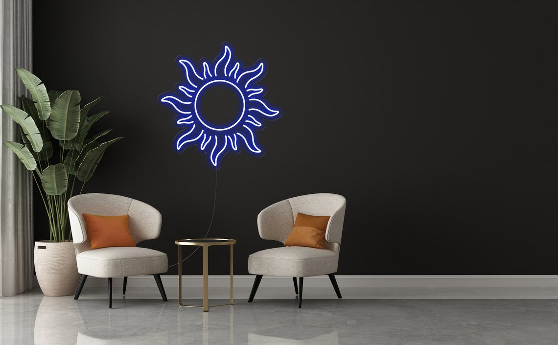 Sun Neon Sign LED Neon Sign Wall Decor Wall Sign Sunset - Etsy
