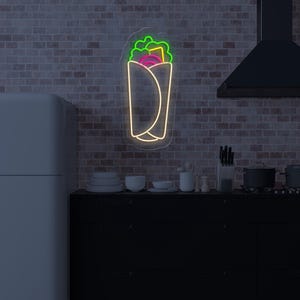 Shawarma Neon Sign, Doner Kebab Neon, Burritos Neon, Food Neon Sign ...