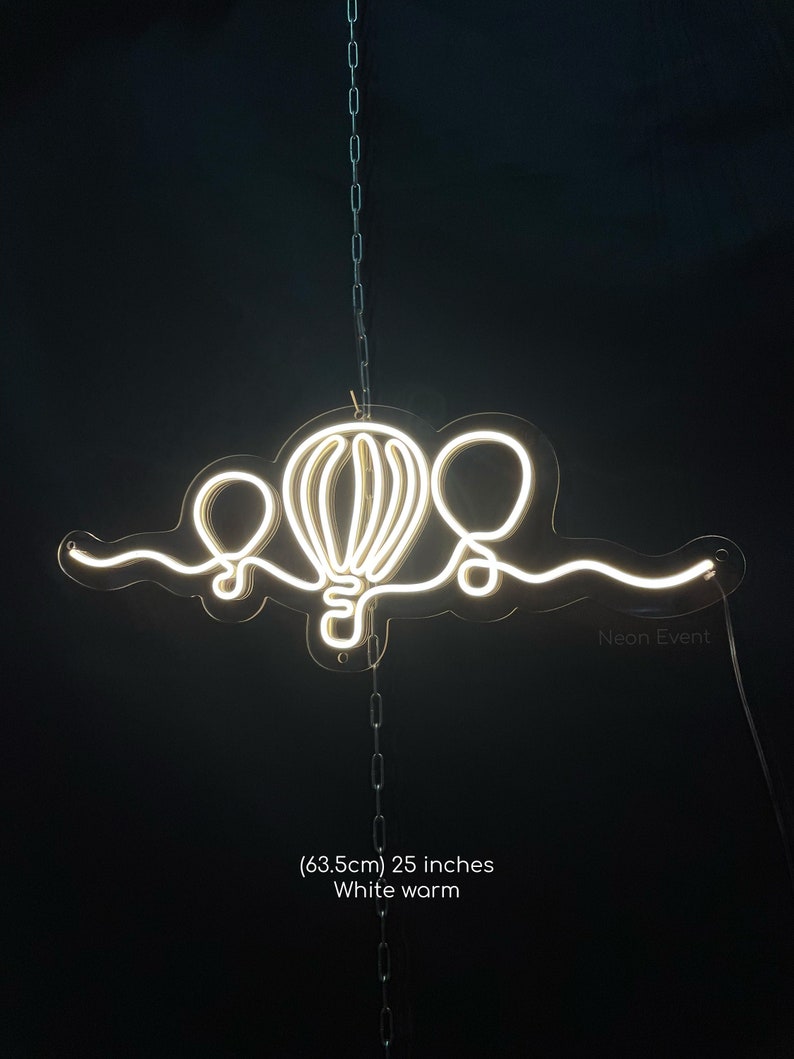 Balloons Neon Sign - Ball Neon Sign, Wall Decor, Wall Sign, Fly Led ...
