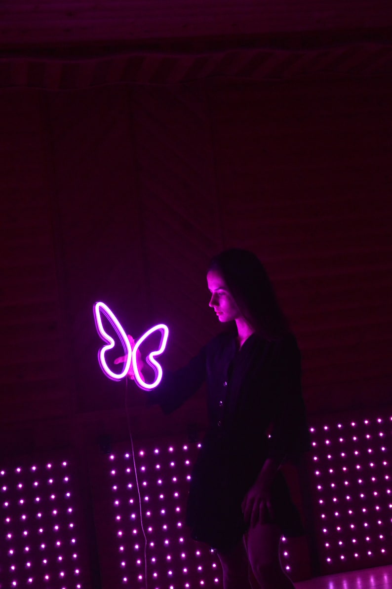 Butterfly Flying Butterfly Butterfly Neon Sign Neon. Sign - Etsy
