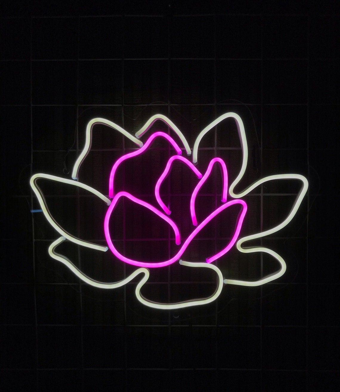 Lotus Neon Sign Neon Sign Light Lotus Flower Flower Neon - Etsy