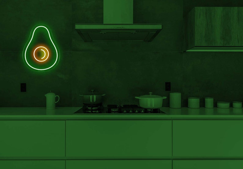 Avocado Neon Sign Avocado Led Sign Neon Home Sign Wall - Etsy