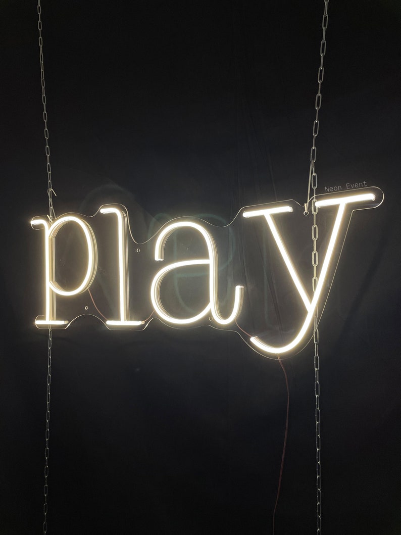 Play Neon Sign Neon Sign Bedroom Wall Decor Led Neon Sign - Etsy
