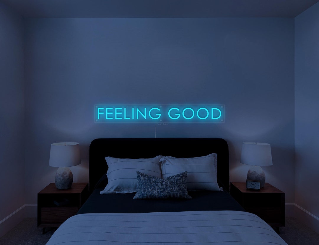 Feeling Good Neon Sign Stay Positive Bedroom Light, Good Vibes Only ...