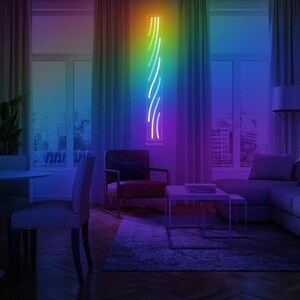 Rainbow Neon Sign - LED Neon Sign, Wall Decor, Wall Sign, Kids Neon ...