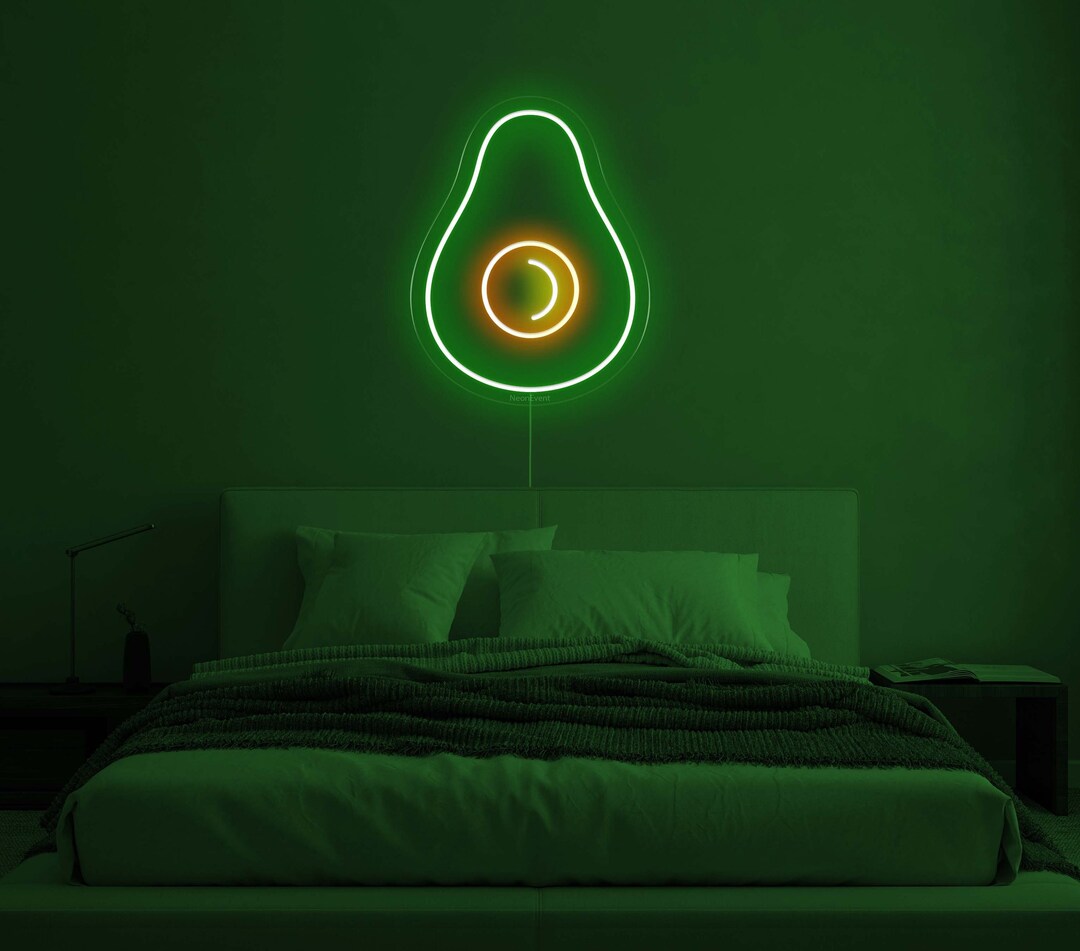 Avocado Neon Sign, Avocado Led Sign - Neon Home Sign, Wall Decor, Wall ...